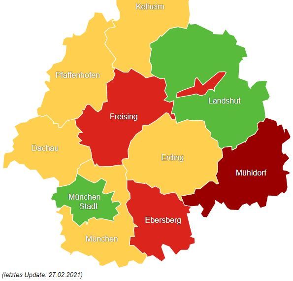 FS-live: Der Landkreis Freising ist wieder ROT (Landkreis Freising)